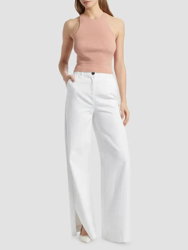 TOCCIN Eileen Slit Wide-leg Pants