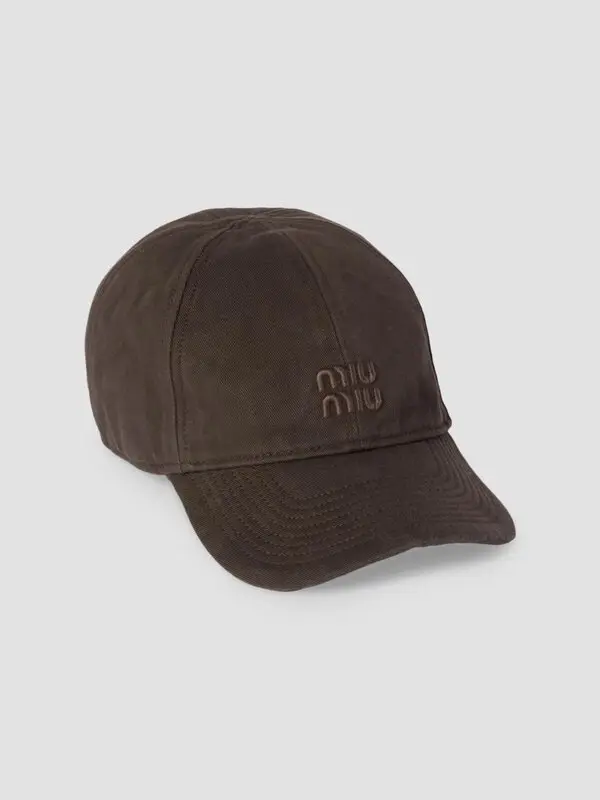 Miu Miu Drill Baseball Cap - Brown