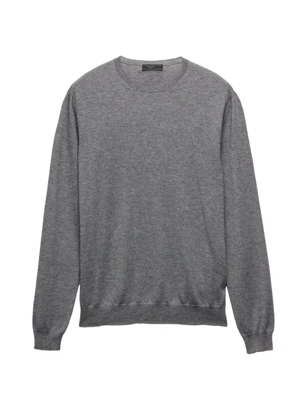 Prada Cashmere And Silk Crewneck Sweater - Grey