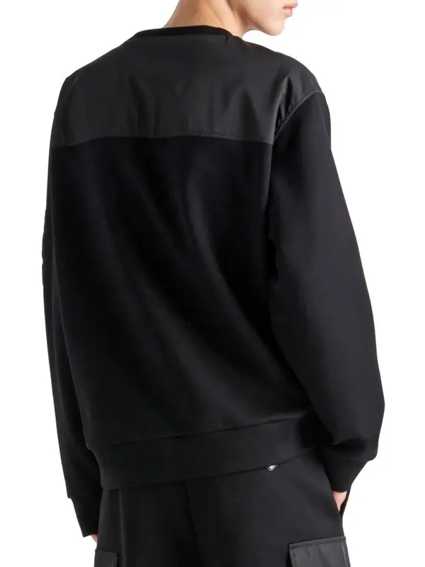 Prada Cotton Fleece And Re-nylon Sweatshirt
