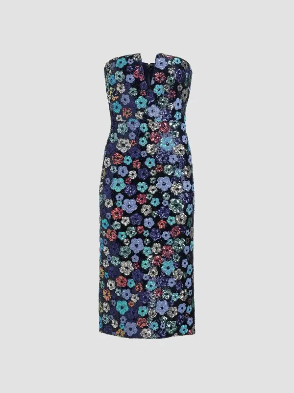 Ramy Brook Ella Floral-sequinned Midi-dress