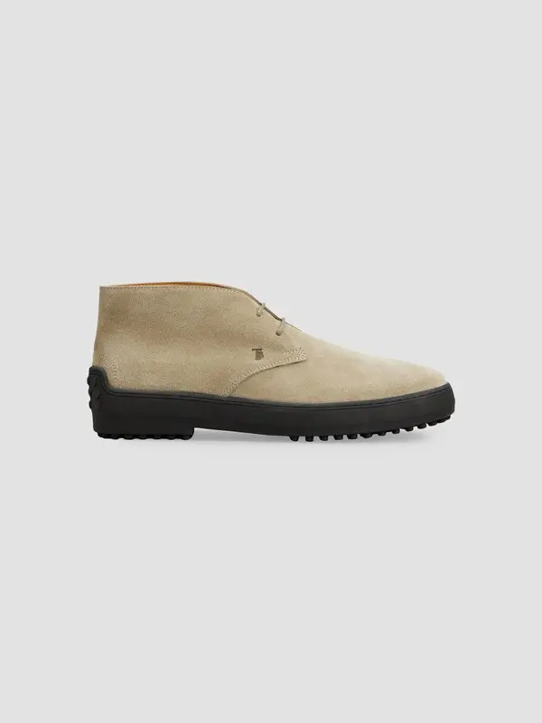 TOD'S Gommino Suede Desert Ankle Boots - Torba