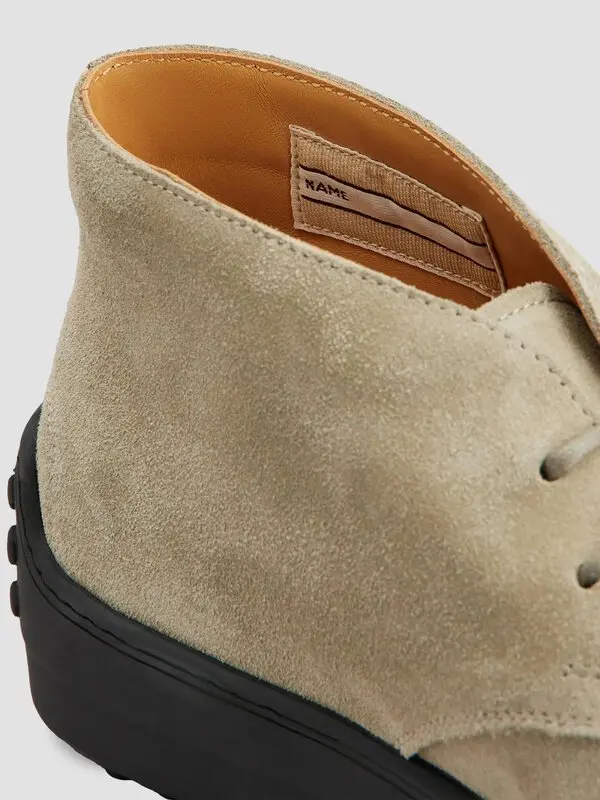 TOD'S Gommino Suede Desert Ankle Boots - Torba