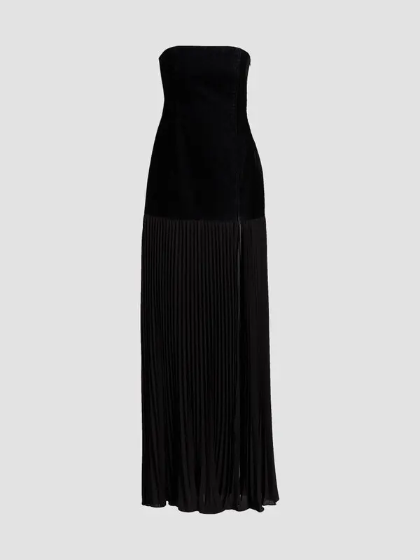TOCCIN Lina Strapless Sculpted Maxi Dress