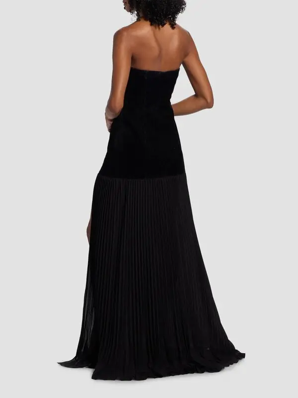 TOCCIN Lina Strapless Sculpted Maxi Dress