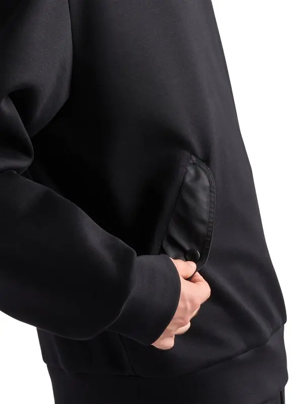 Prada Cotton Fleece And Re-nylon Hoodie