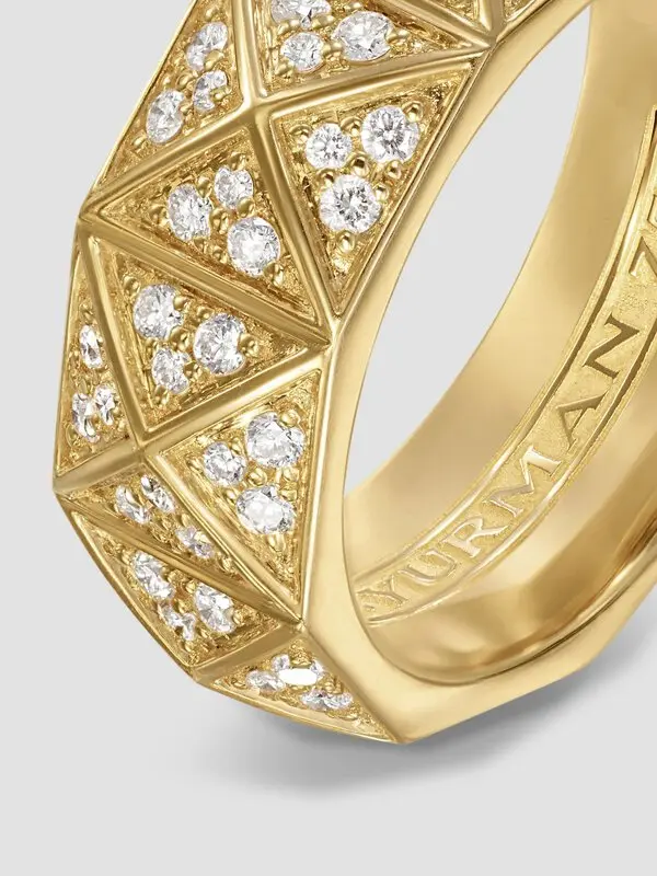 David Yurman Pyramid Band Ring In 18k Yellow Gold