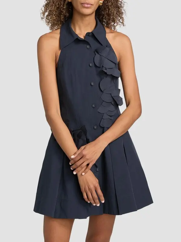 Ramy Brook Donna Cotton-blend Mini-shirtdress