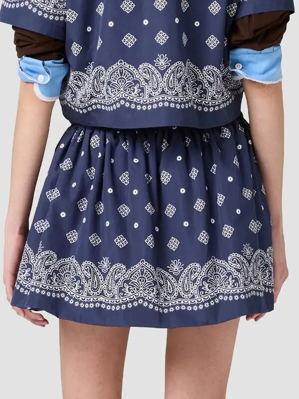 Miu Miu Bandana Print Poplin Miniskirt