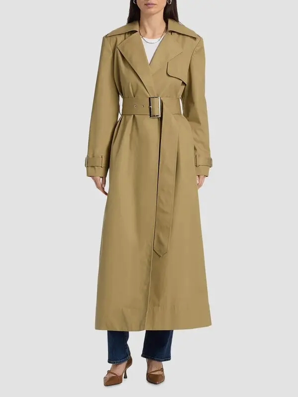 TOCCIN Declan Cotton Belted Trench Coat