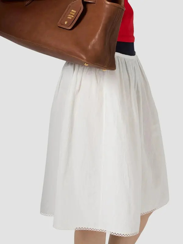 Miu Miu Slubbed Poplin Skirt