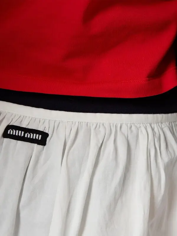 Miu Miu Slubbed Poplin Skirt