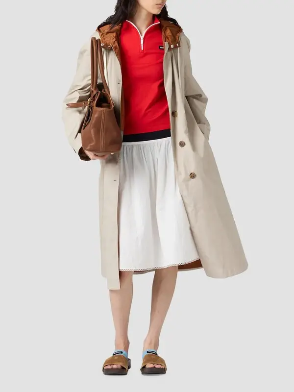Miu Miu Slubbed Poplin Skirt