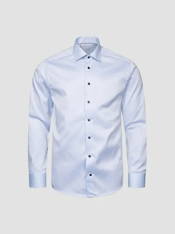 Eton Slim-fit Cotton Twill Button-front Shirt - Blue