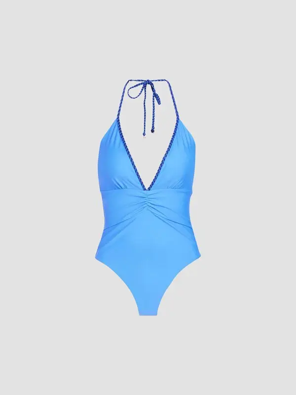 Ramy Brook Madison Halterneck One-piece Swimsuit - Blue