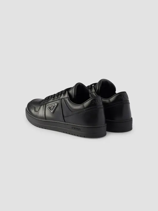 Prada Downtown Leather Sneakers - Black