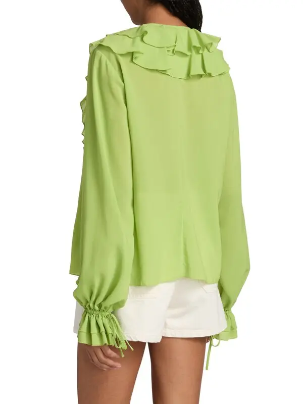 TOCCIN Tobi Ruffled Georgette Blouse