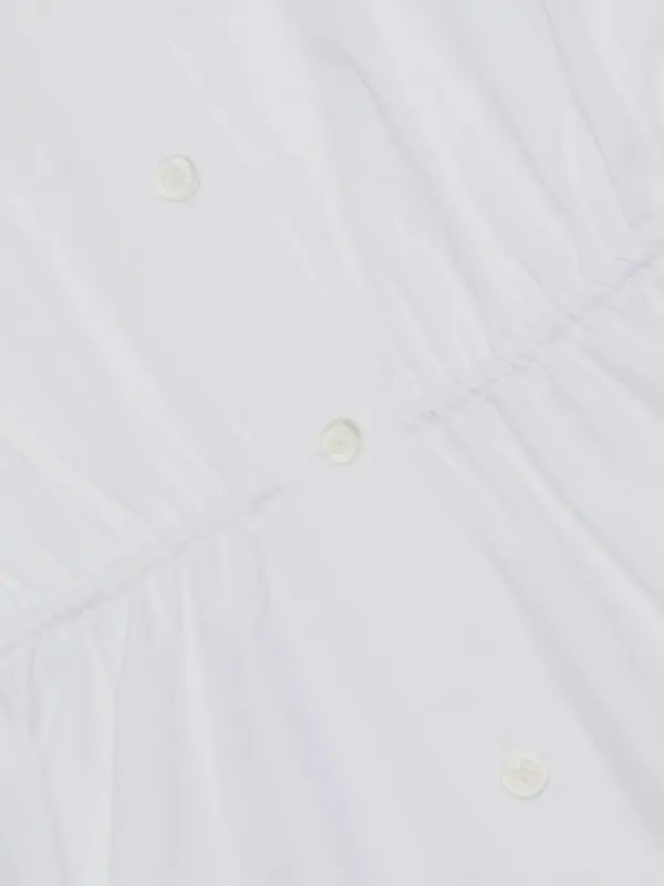 TOCCIN Anika Poplin Drawstring Midi-shirtdress - Optic