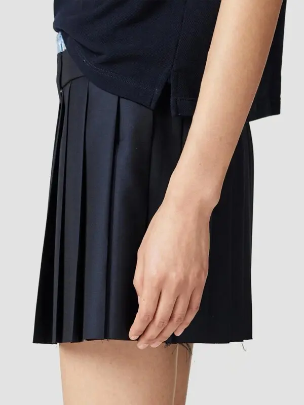 Miu Miu Pleated Batavia Mini-skirt