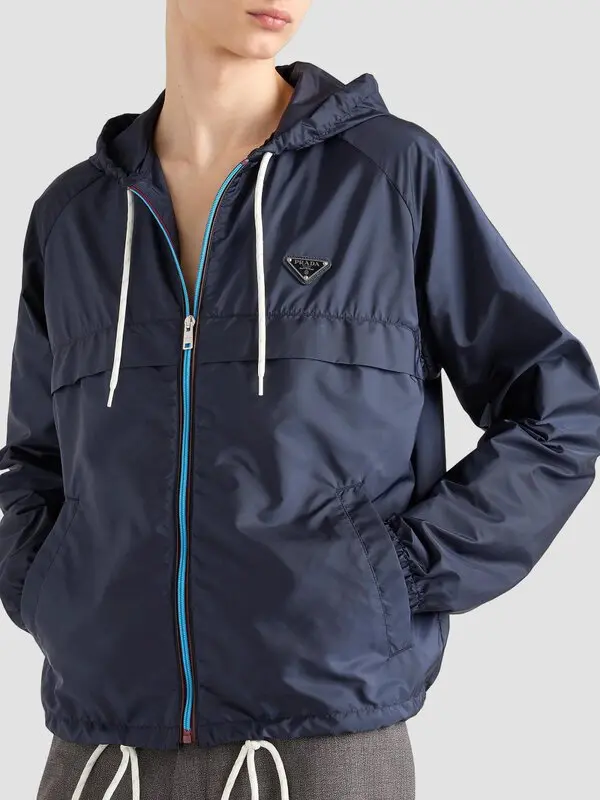 Prada Re-nylon Blouson Jacket - Blue