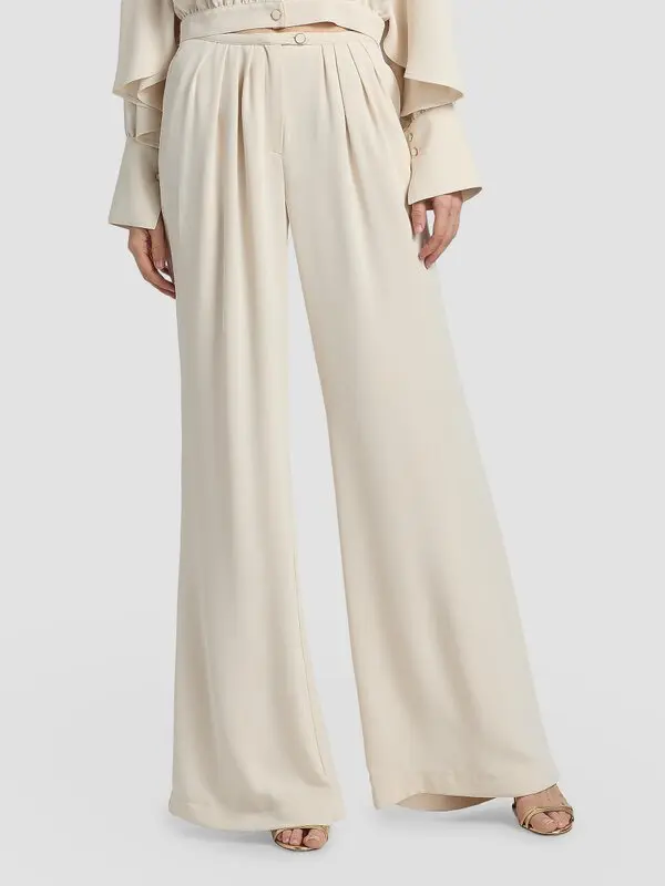 Ramy Brook Yasmine Pleated Wide-leg Pants