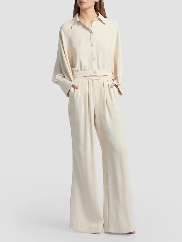 Ramy Brook Yasmine Pleated Wide-leg Pants