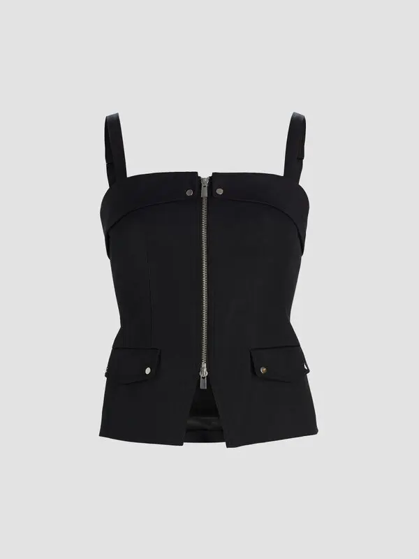TOCCIN Jayden Zip-front Moto Top
