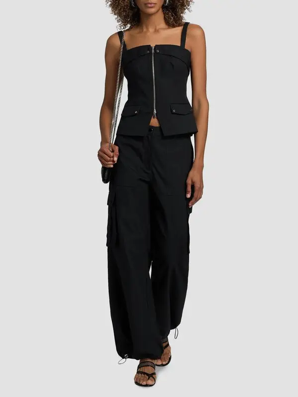 TOCCIN Jayden Zip-front Moto Top