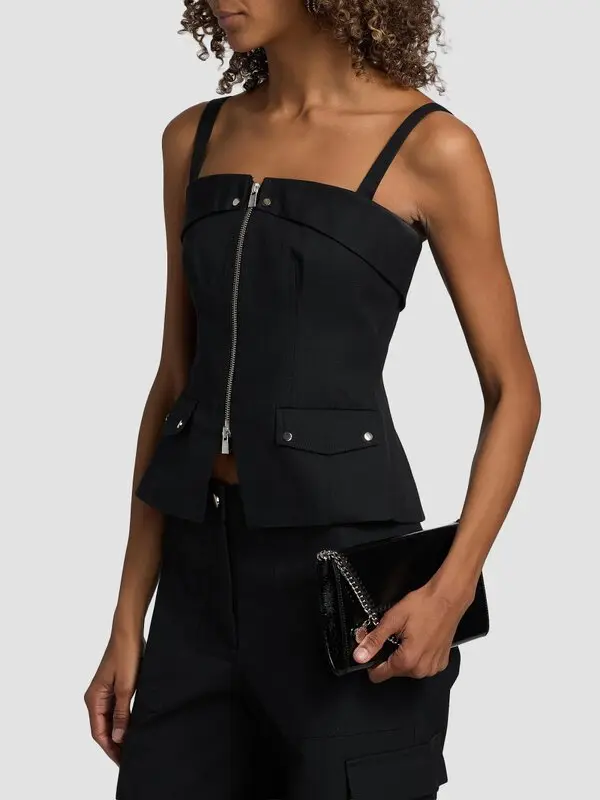 TOCCIN Jayden Zip-front Moto Top