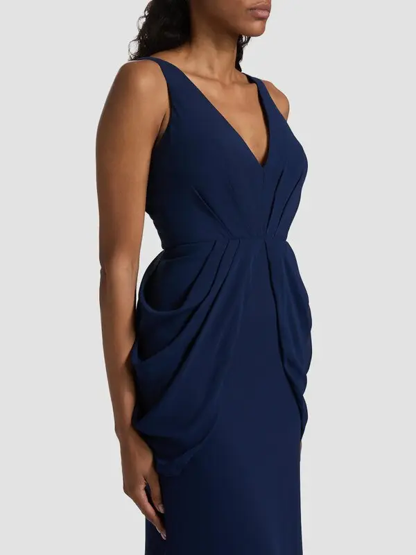 VERA WANG BRIDE Corse Draped Sleeveless Gown