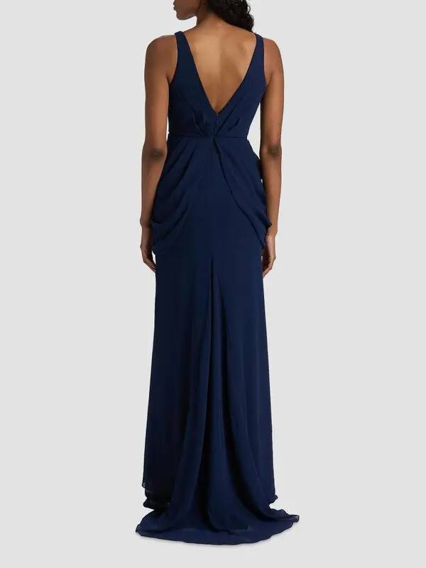 VERA WANG BRIDE Corse Draped Sleeveless Gown