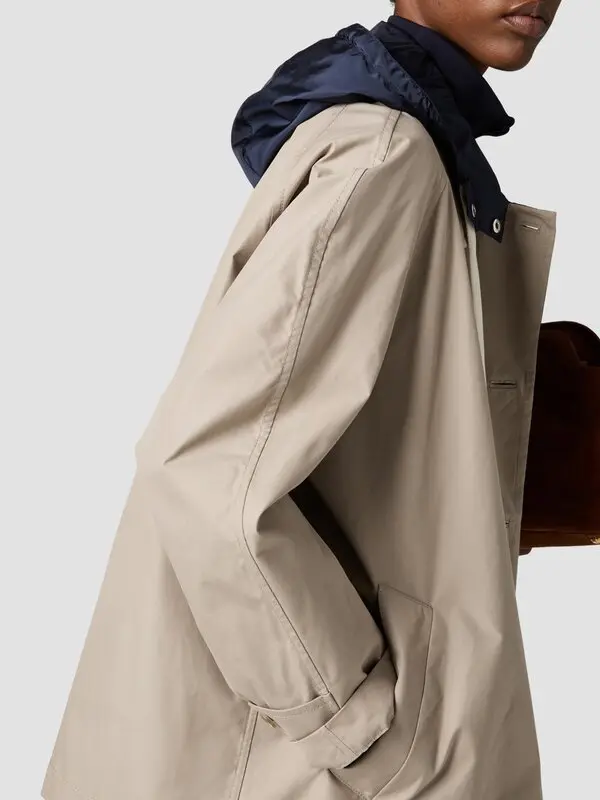 Miu Miu Panama Cotton And Technical Pongé Blouson Jacket