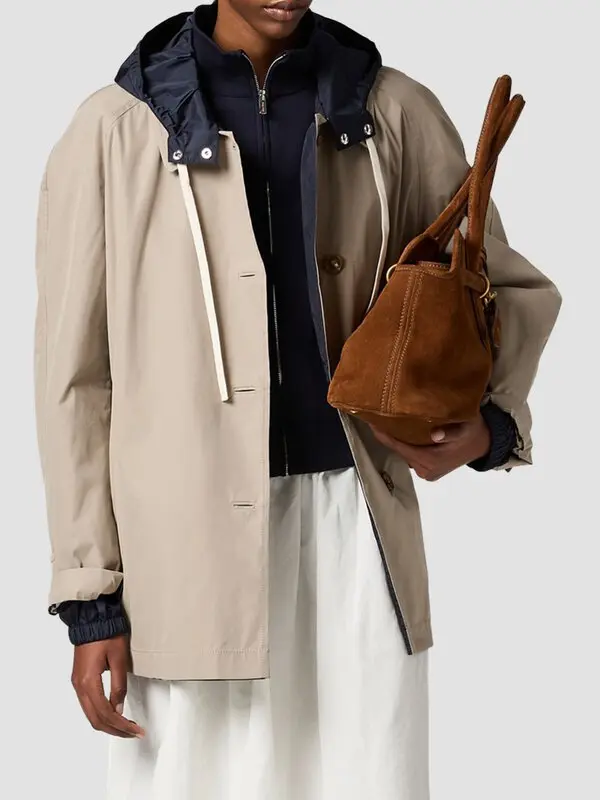 Miu Miu Panama Cotton And Technical Pongé Blouson Jacket