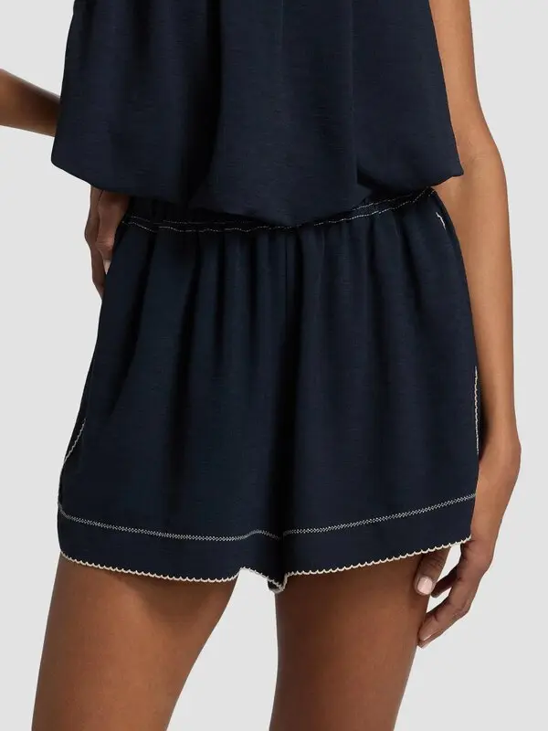 Ramy Brook Anaya Embroidered Shorts