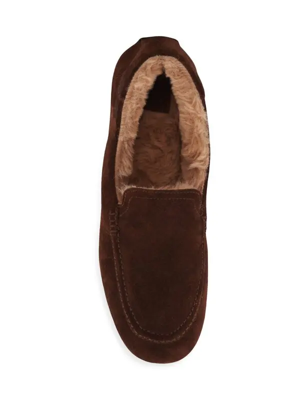 Aquatalia Qalista Suede Driving Loafers - Brandy