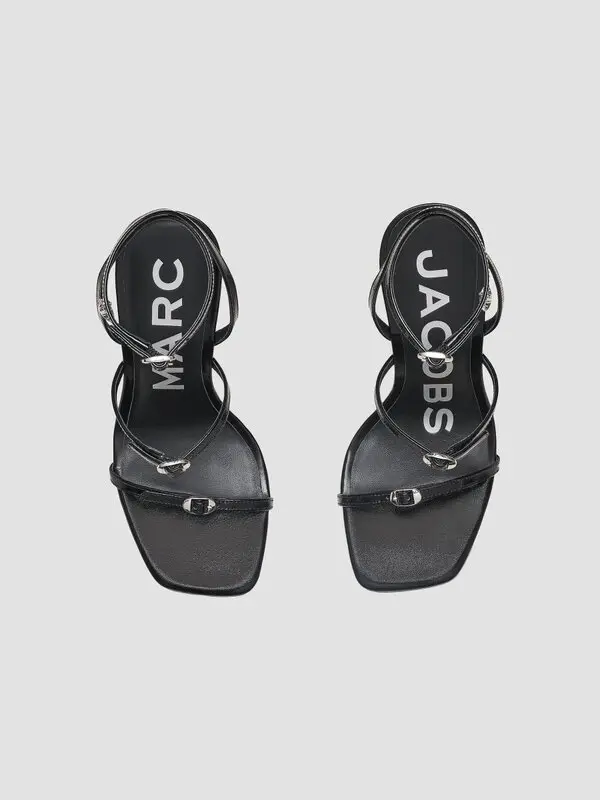 Marc Jacobs The Daisy Heel 100mm Metallic Leather Sandals