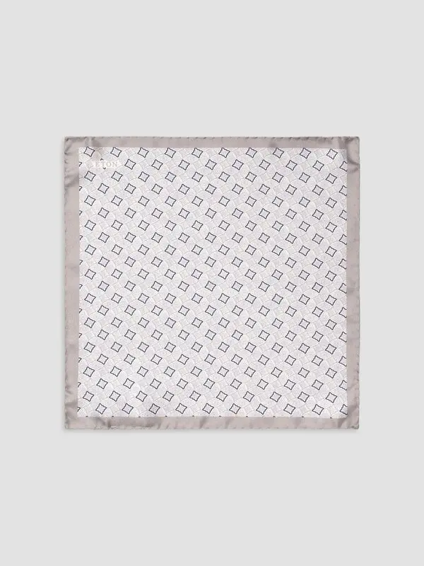 Eton Geometric Silk Pocket Square