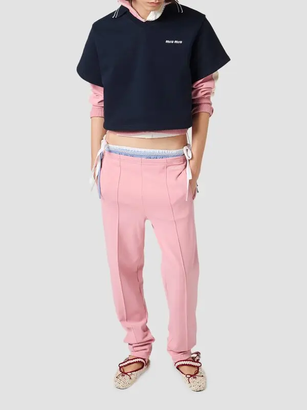 Miu Miu Technical Fabric Pants - Pink