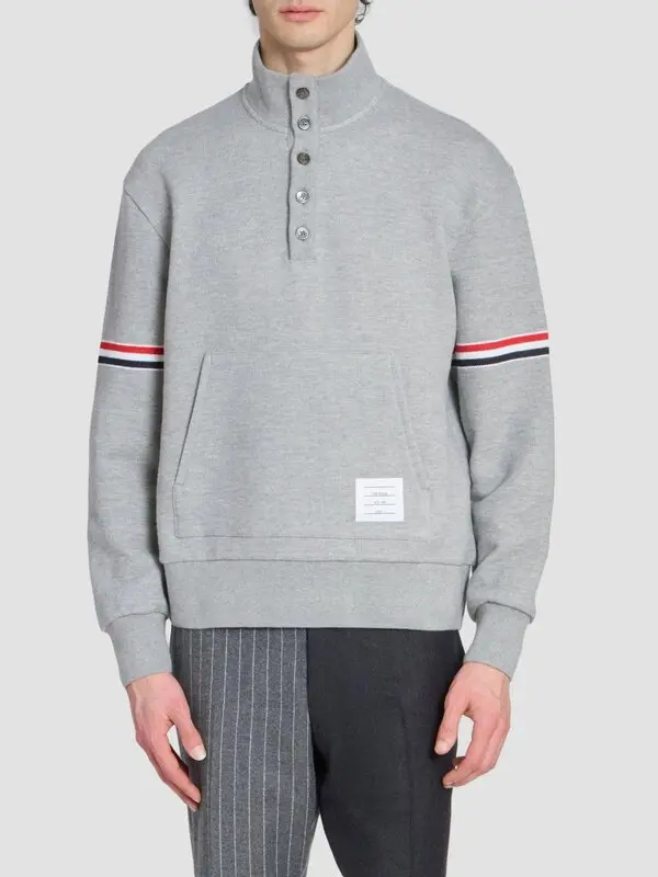 Thom Browne Rwb Engineered Stripe Loopback Sweatshirt