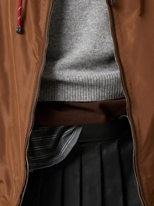 Miu Miu Technical Fabric Hoodie Jacket
