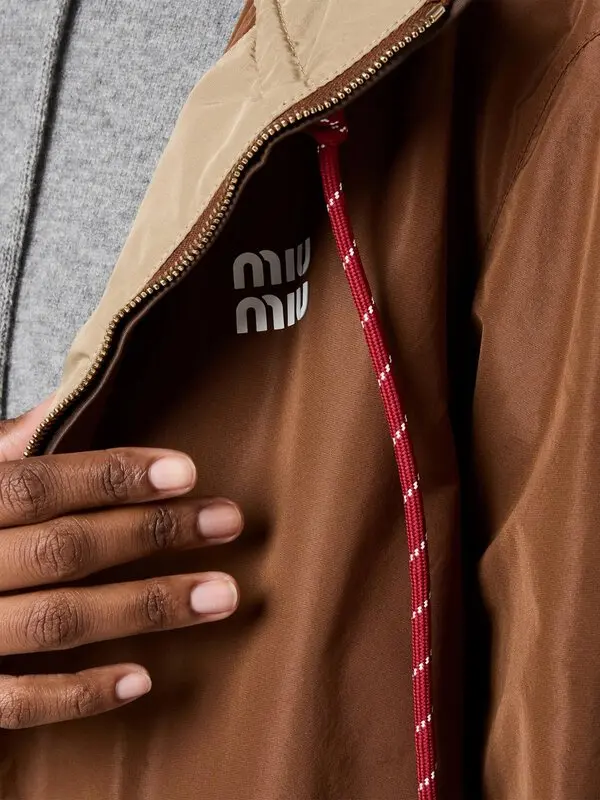 Miu Miu Technical Fabric Hoodie Jacket