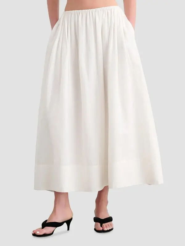 TOCCIN Imogen Linen-cotton Midi-skirt