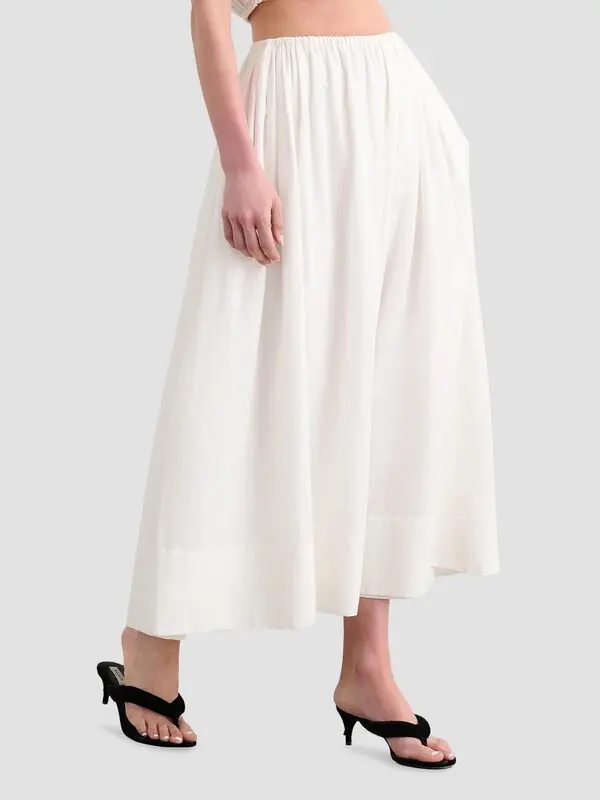 TOCCIN Imogen Linen-cotton Midi-skirt