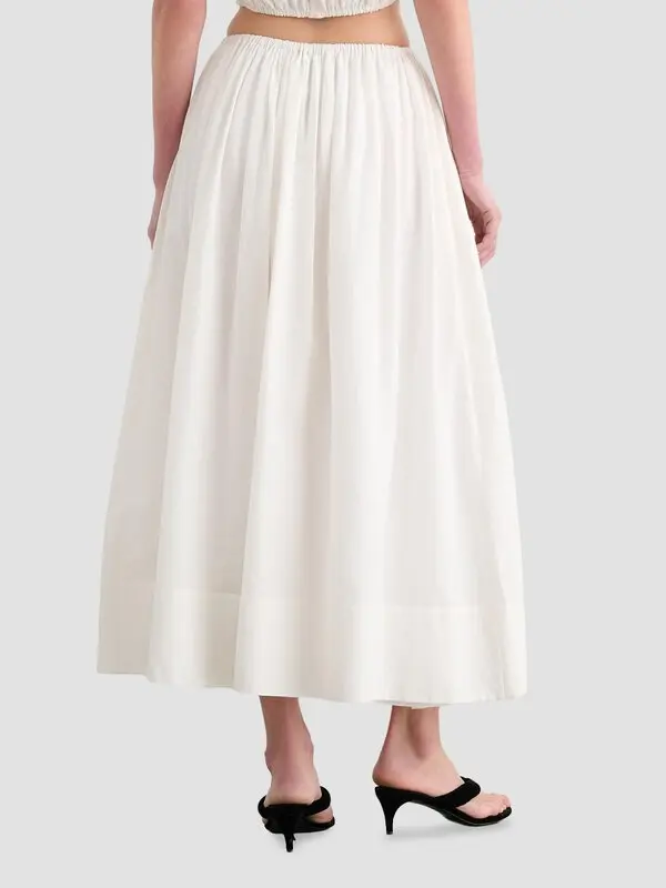 TOCCIN Imogen Linen-cotton Midi-skirt