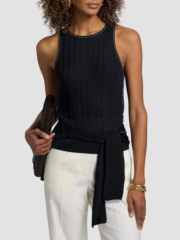 TOCCIN Juniper Racer Tank - Navy Optic