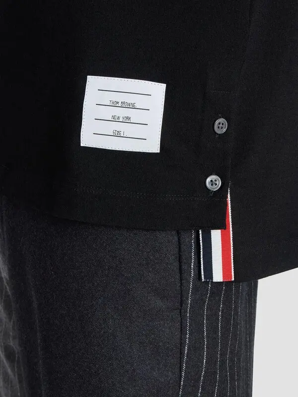 Thom Browne Rwb Tipping Wool Jersey Polo Shirt
