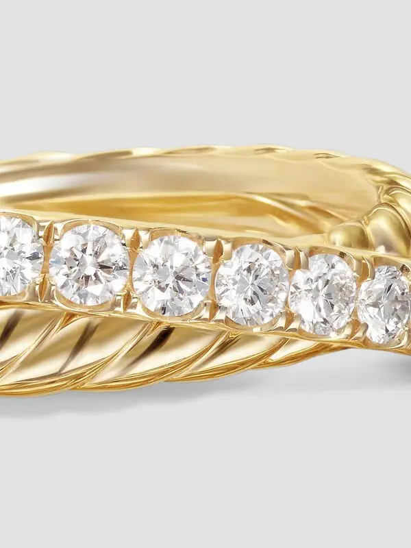 David Yurman Crossover Two Row Ring In 18k Yellow
