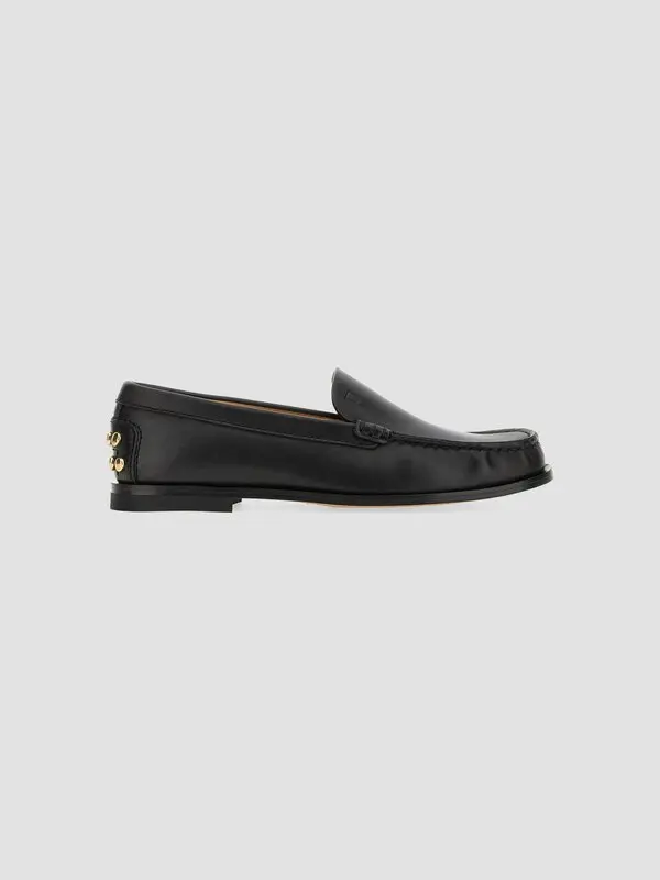 TOD'S Metal-pebble Leather Loafers