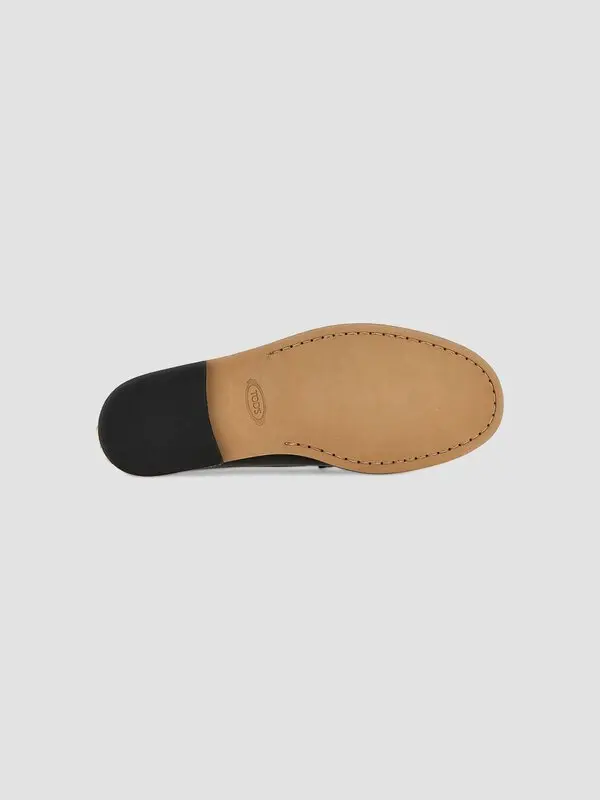 TOD'S Metal-pebble Leather Loafers