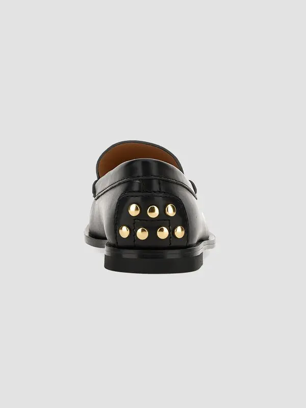 TOD'S Metal-pebble Leather Loafers